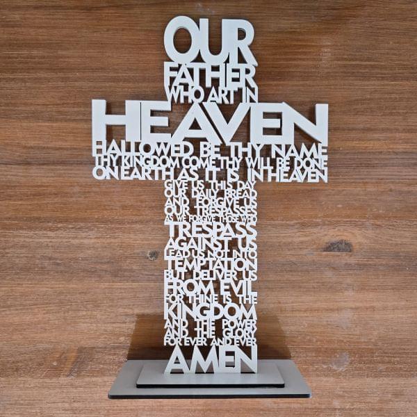 Our Father Prayer Cross – Beam & Hide